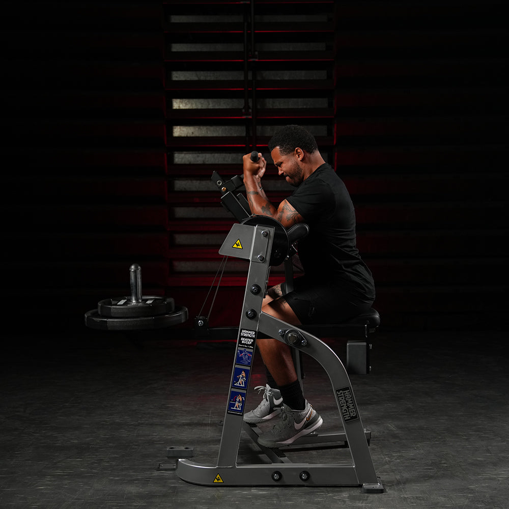 Hammer Strength Plate-Loaded Seated Biceps | Life Fitness Shop