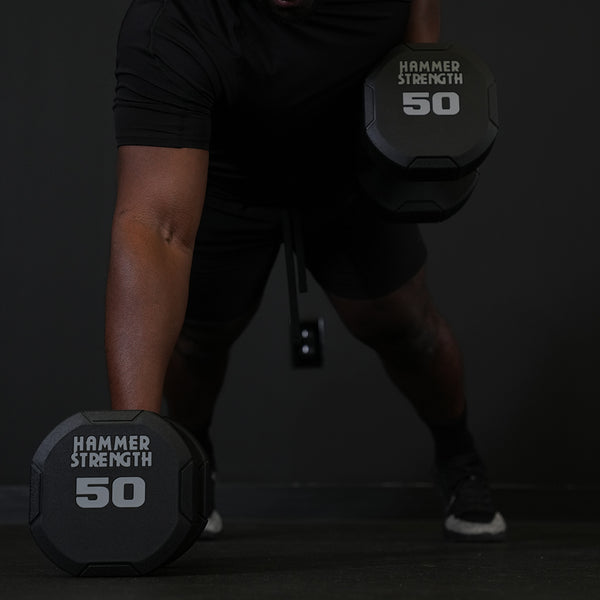 Hammer Strength 4-Sided Urethane Dumbbells | Life Fitness Shop