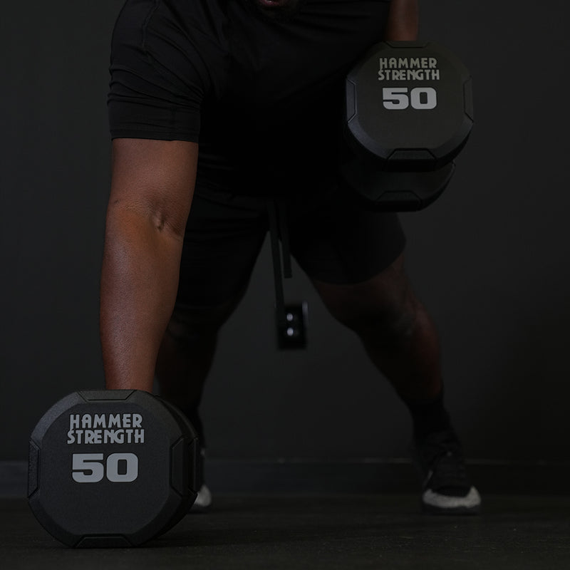 Hammer Strength 4-Sided Urethane Dumbbells | Life Fitness Shop