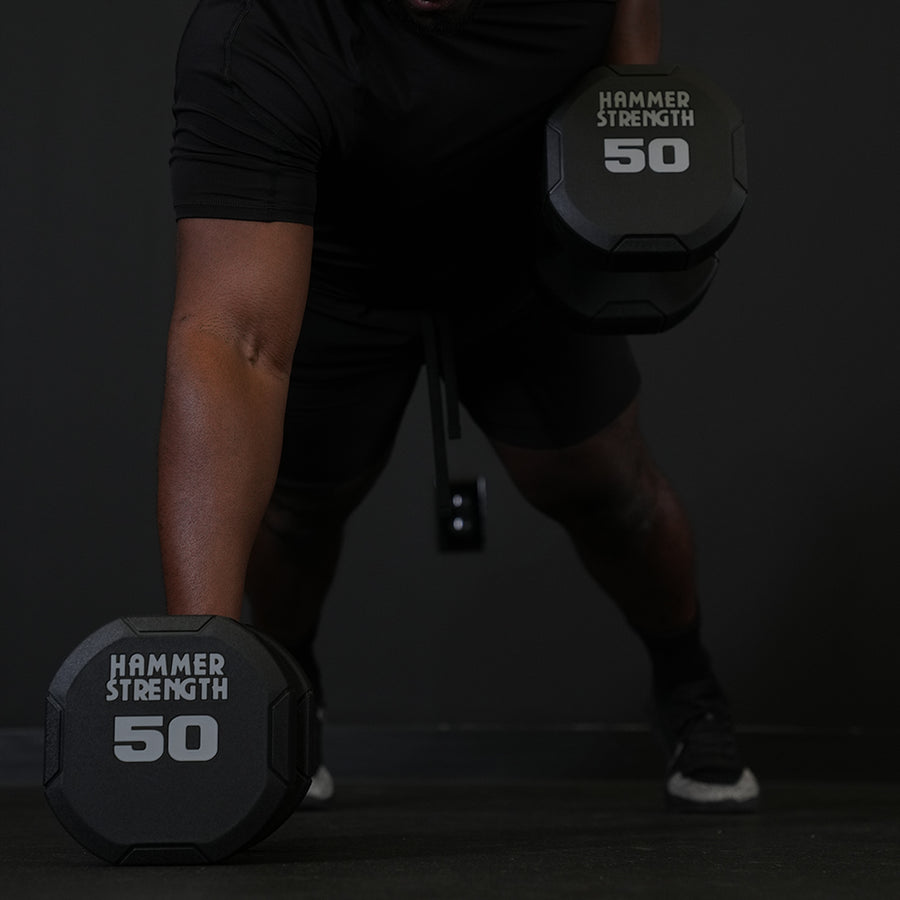 Hammer Strength 4-Sided Urethane Dumbbells | Life Fitness Shop
